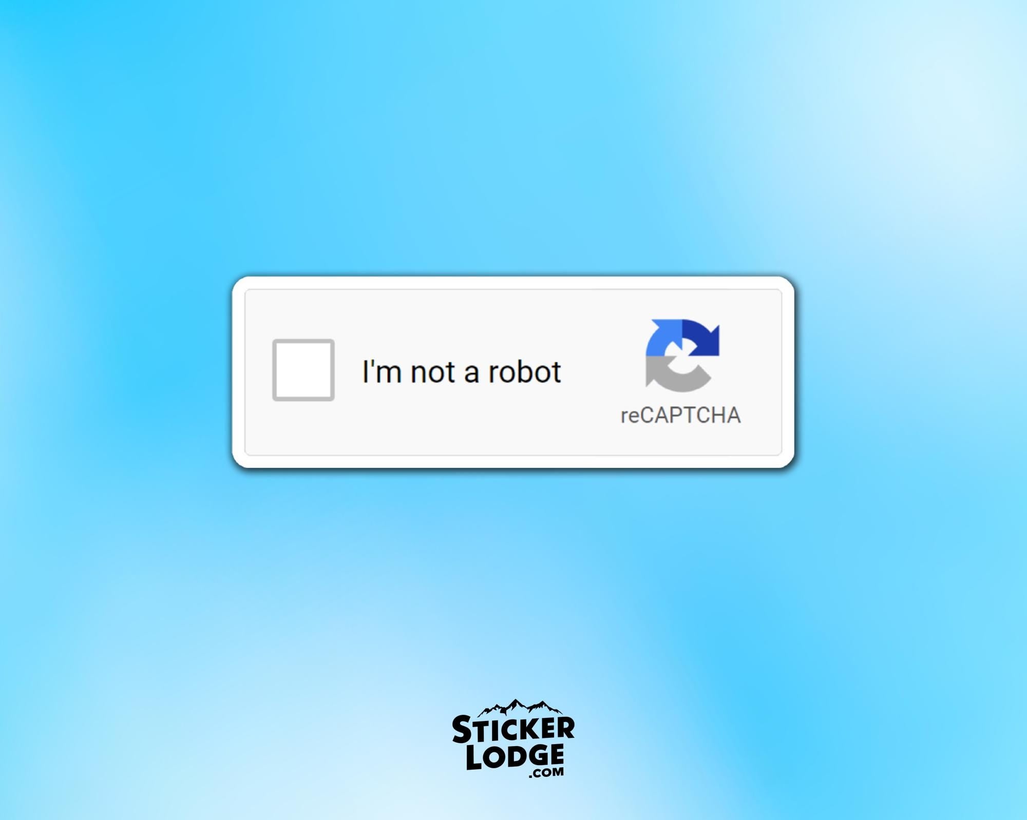 reCaptcha - I'm Not A Robot Vinyl Sticker – Sticker Lodge